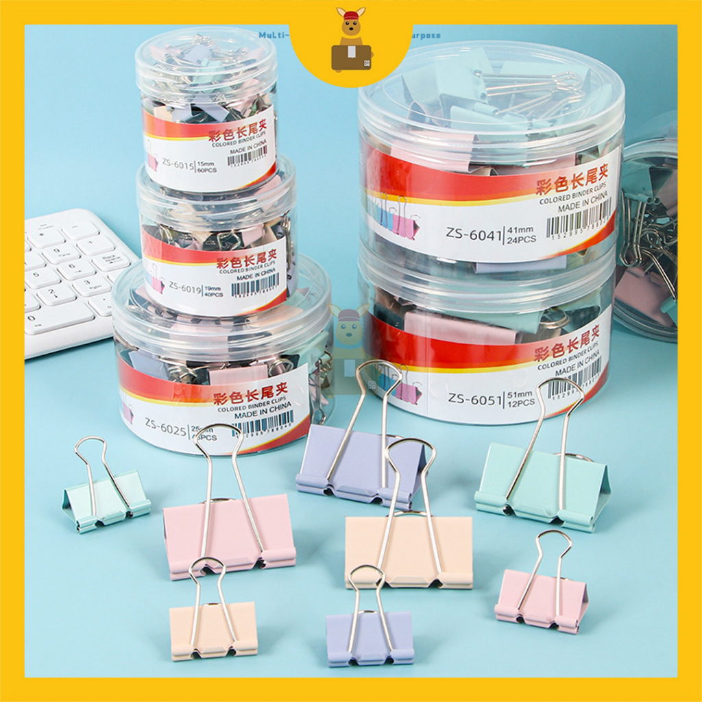 Morandi Binder Clip Double Sided Clip Paper Clip (15mm / 19mm / 25mm ...