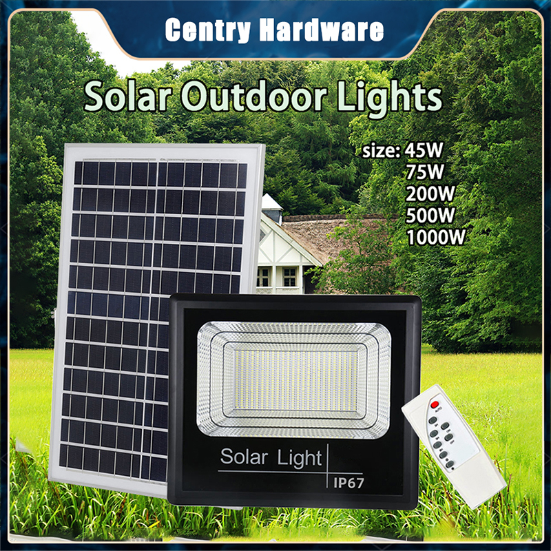 【READY STOCK】LED solar light outdoor lighting 1000W Solar Spotlight ...