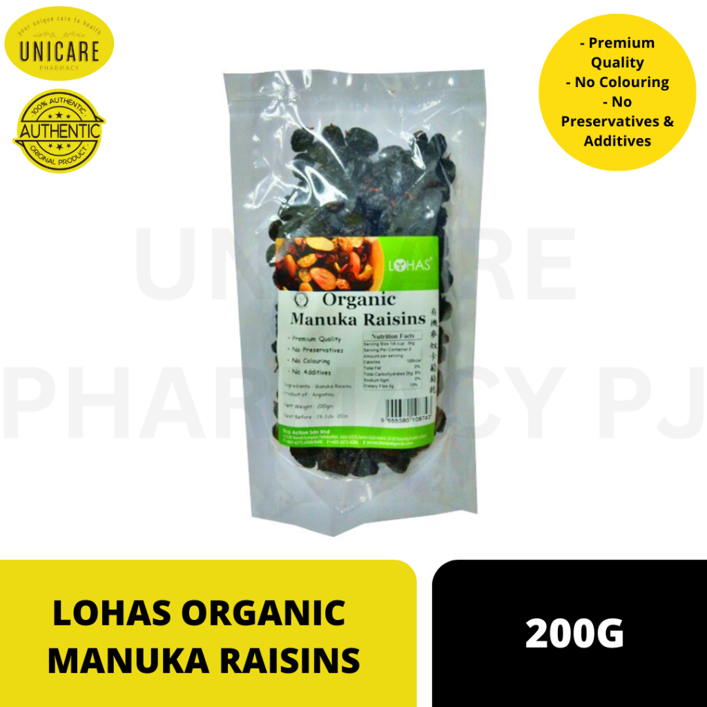 LOHAS ORGANIC MANUKA RAISINS 200G | Shopee Malaysia