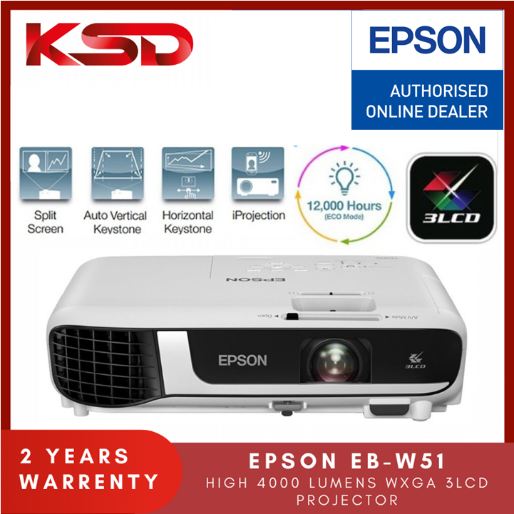 Epson EB-W51 EB-W55 WXGA 3LCD Projector | Shopee Malaysia