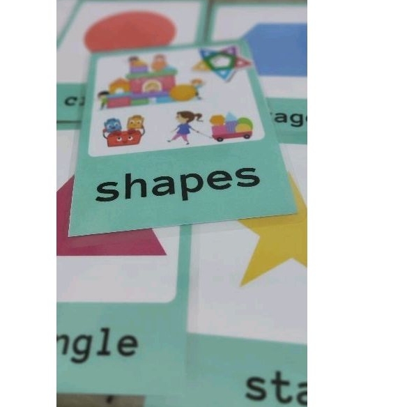 FLASHCARD KAD IMBAS PRINTED LAMINATED BENTUK SHAPES BAHAN BANTU NGAJAR ...