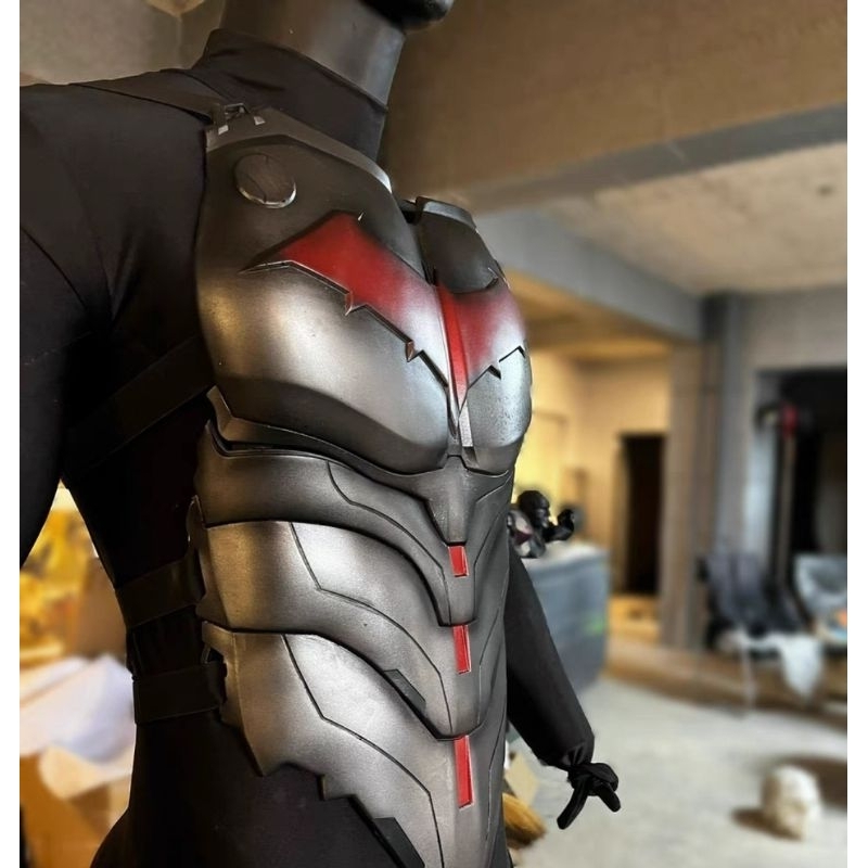 Homemade red hood LED helmet batman helmet mask for cosplay suit ...