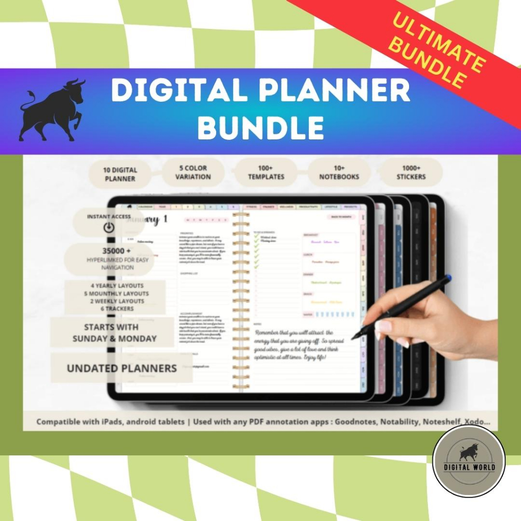 Ultimate Digital Planner Bundle | Goodnotes Digital Planner | Printable ...