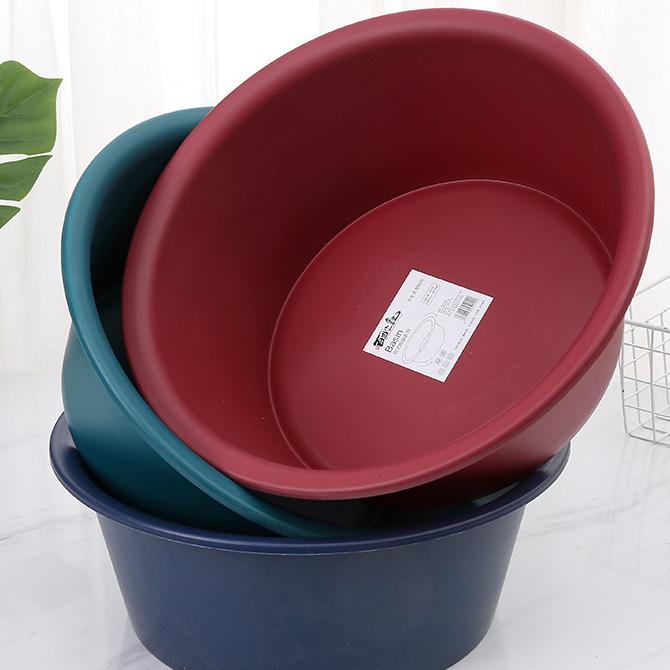 Washbasin Household thickening washbasin Plastic basin Wash basin Dolphin Round Plastic Wash ...