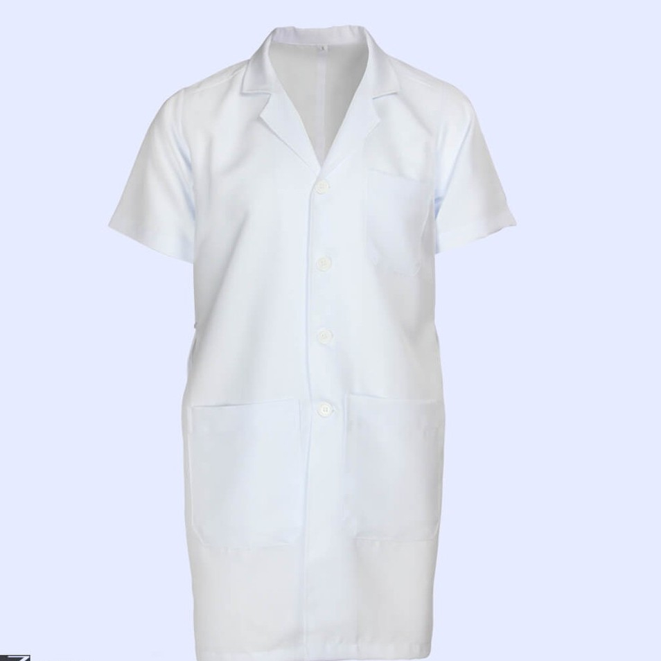 UNISEX LABCOAT STRAIGHT CUT/LAB COAT/WHITECOAT/JUBAH MAKMAL💯 HIGH ...