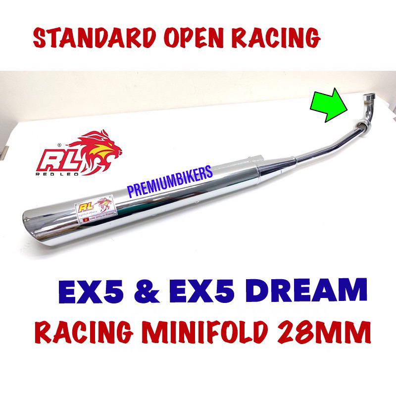 EX5 DREAM STANDARD TIPU RACING OPEN EXHAUST PIPE MUFFLER EX5 HIGH SPEED ...