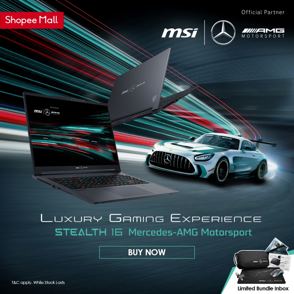 MSI Stealth 16 Mercedes AMG A13VG-250MY Gaming Laptop (Mercedes ...