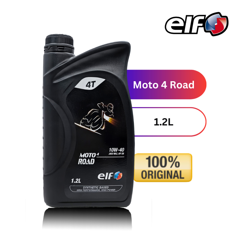 Elf Lubricant Moto 4 Road 10W40 (1.2L) | Shopee Malaysia