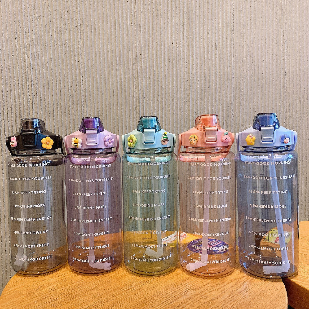 2.0 Litre Tumbler with Straw for Botol water bottle Big Capacity Botol ...