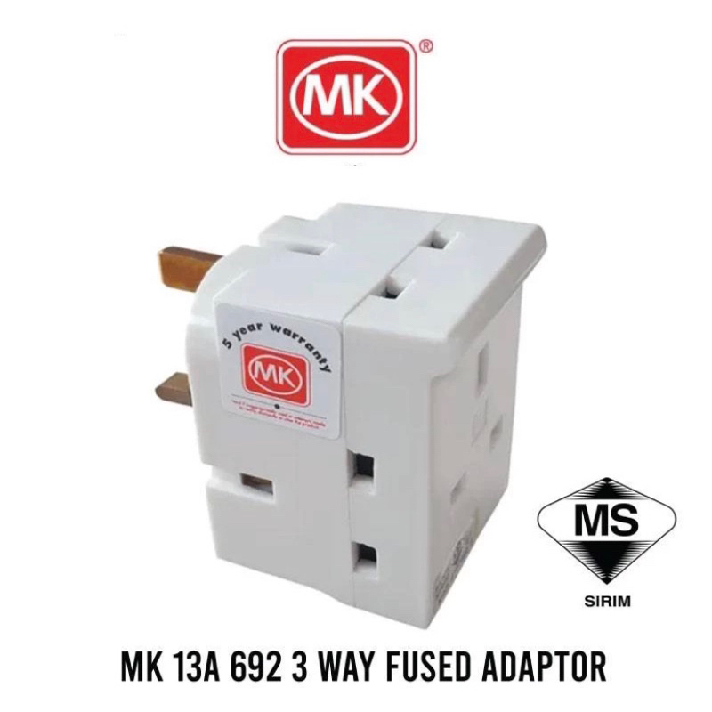 MK 692 OPEX 13AMP 3 Pin 3 Way Adapter | Shopee Malaysia