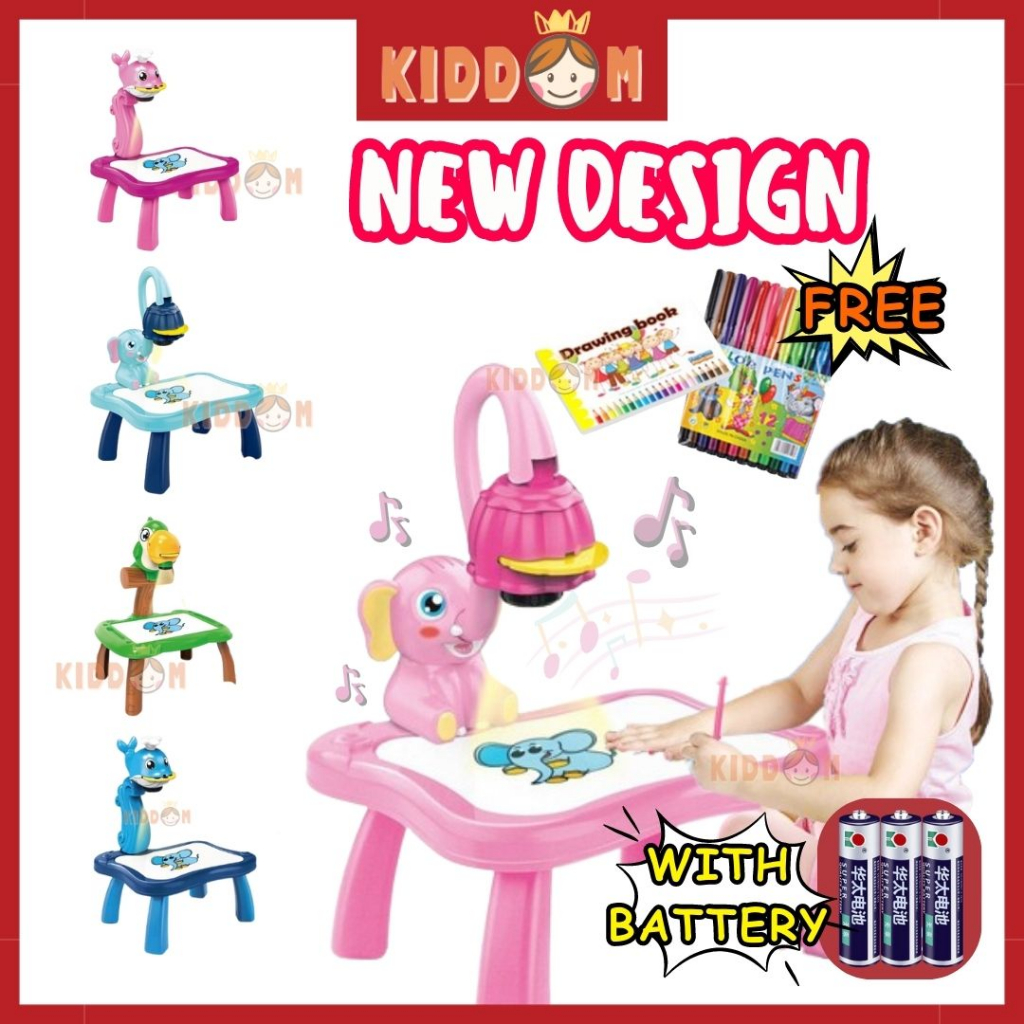 KIDDOM Kids Drawing Projector Drawing Board Drawing Table Kids ...