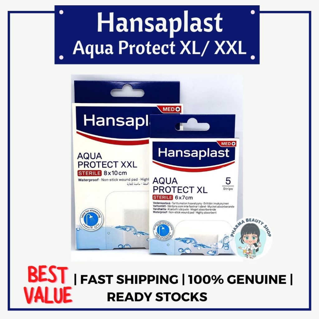 Hansaplast Aqua Protect (STERILE) Range (XL 6 x 7cm 5s/ XXL 8 x 10cm 5s ...