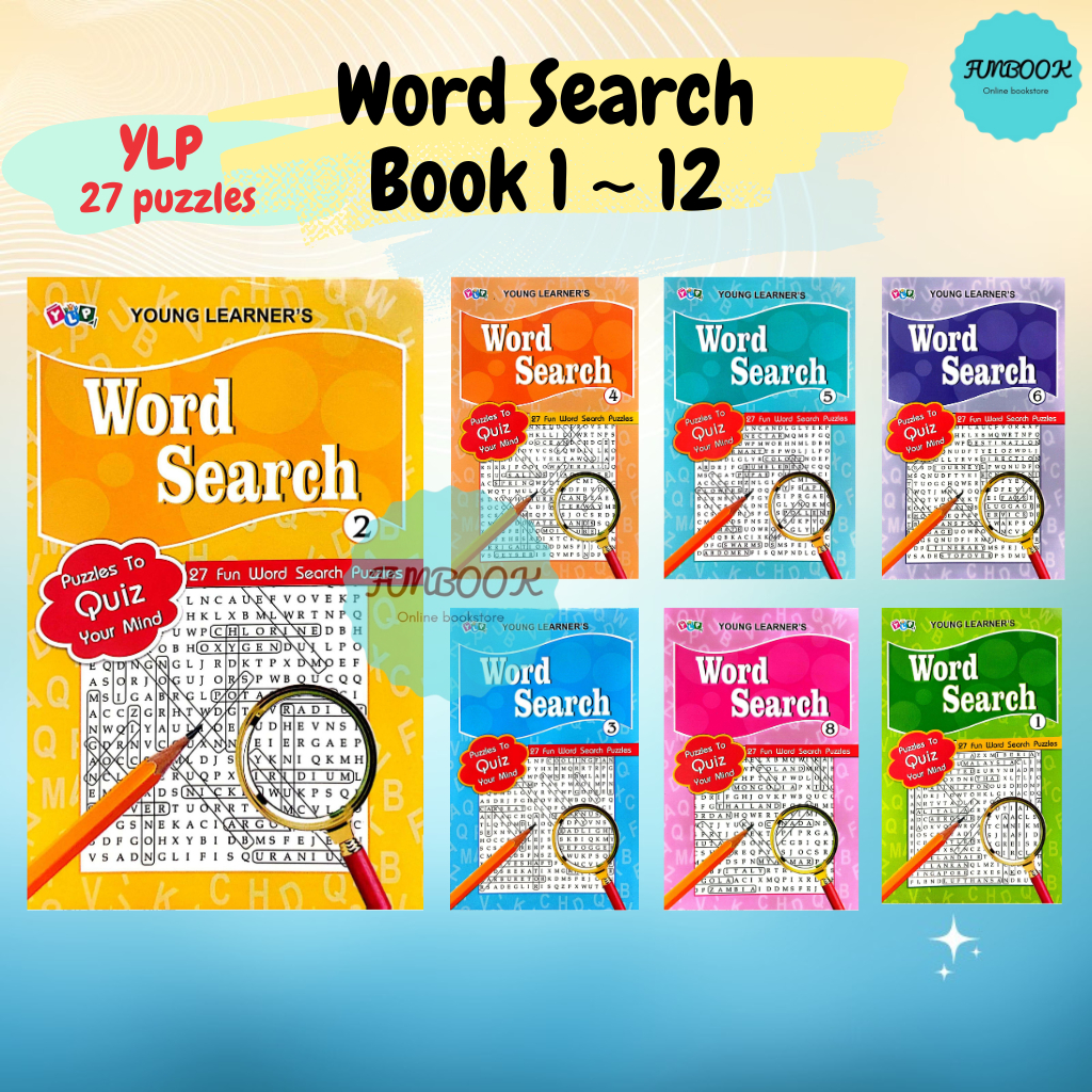[FUNBOOK] Word search Puzzle Pad book to quiz your mind 1 - 12 | Shopee ...