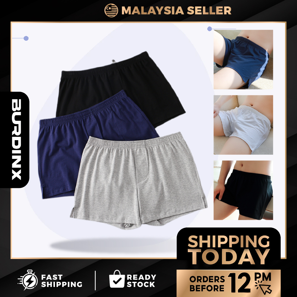 Boxer Lelaki Cotton Selesa Men Boxer Shorts Home & Casual Sport Wear ...