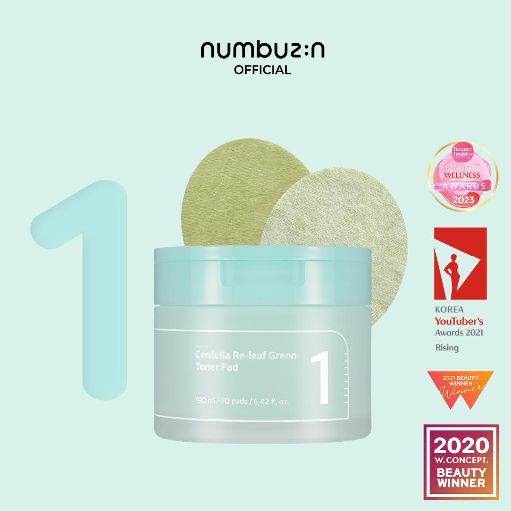 numbuzin No.1 Centella Re-leaf Green Toner Pad (190ml/70 Pads) | Shopee Malaysia