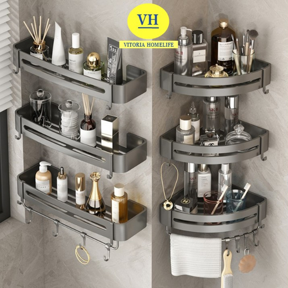 Bathroom Rack Toilet Rack Bathroom Shelf Rack Wall Mounted Shelf Wall ...