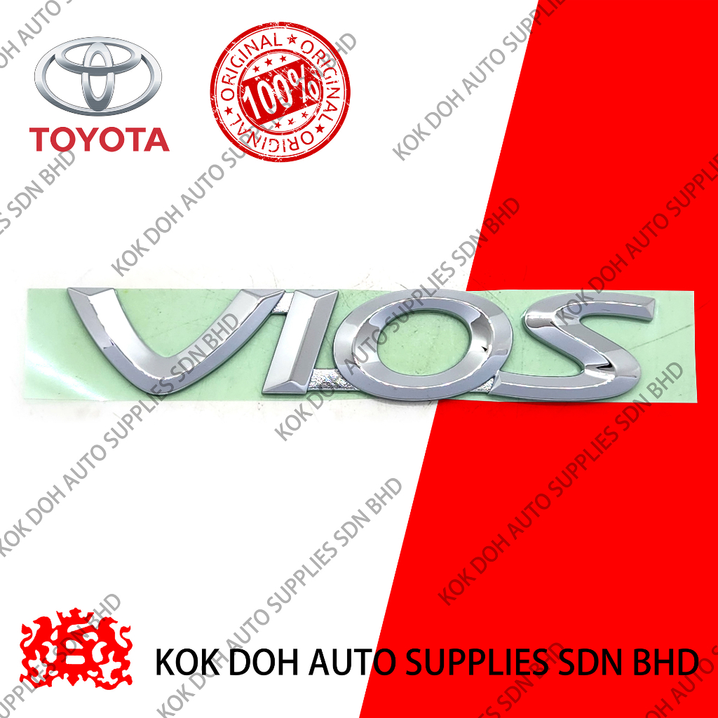 [100% ORIGINAL]TOYOTA REAR LID GRILLE EMBLEM(VIOS) /LOGO /STICKER /TOP MARK /VIOS NCP42 /75442 ...