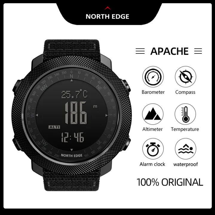 (Nylon Starp) North Edge Apache Men's Outdoor Sport Tactical Watches ...