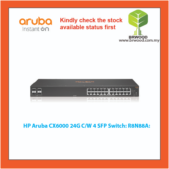 HP Aruba R8N88A: CX6000 24G C/W 4 SFP Switch | Shopee Malaysia