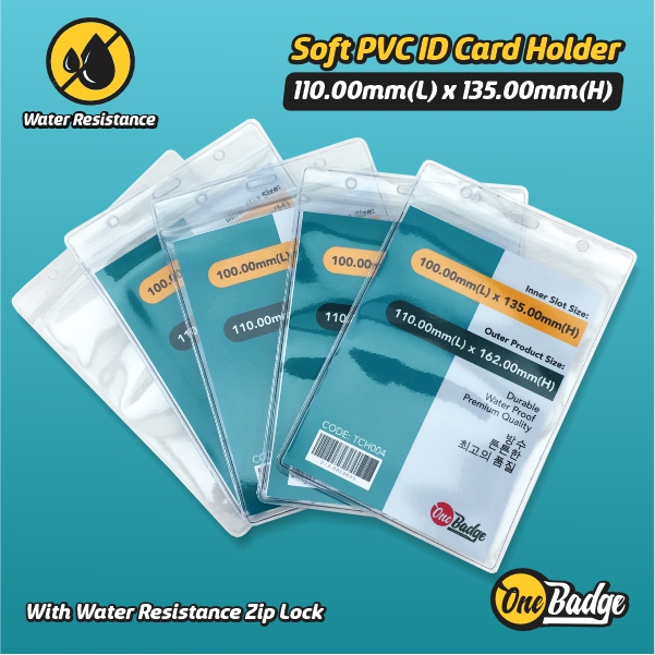 Pemegang Kad ID PVC- Jenis Menegak- 100mm(L)x 135mm(H) | Vertical Soft ...