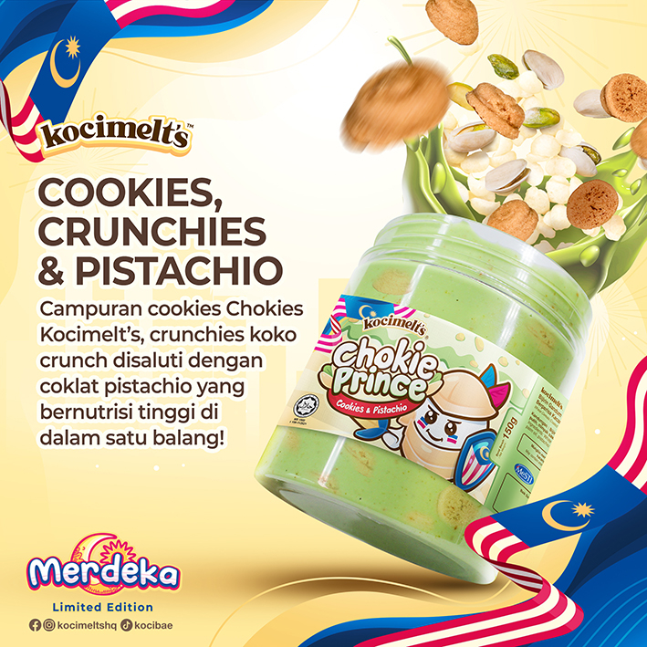 Chokie's Merdeka Series by Kocimelt's 210Gram | Half Cookies Half ...