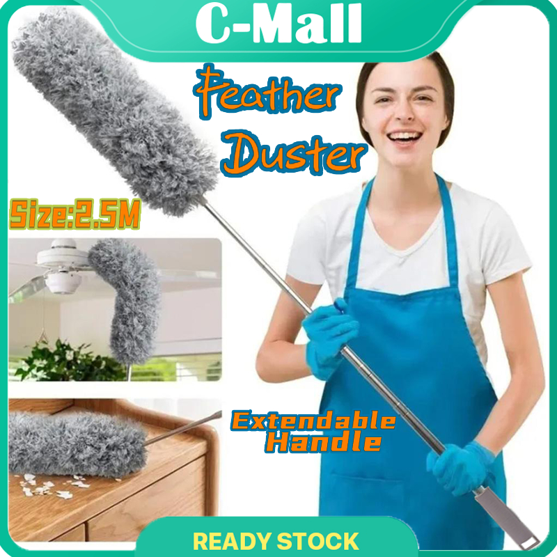 C-MALL 250cm Duster Cleaner Portable Handhold Feather Duster Microfiber ...