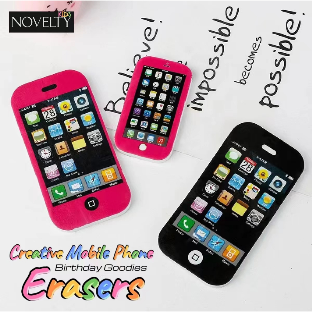 Cute Mobile Phone Shape Pencil Eraser Pemadam Pensil Bentuk Handphone ...
