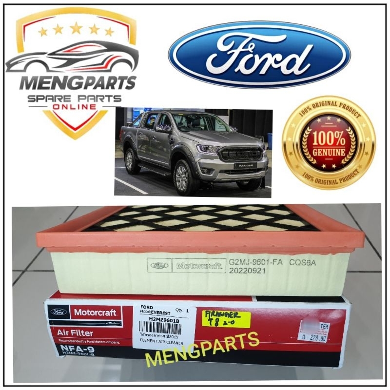 ORIGINAL FORD RANGER RAPTOR T8 2.0cc 2018Y-2021Y AIR FILTER . PERNAPIS ...