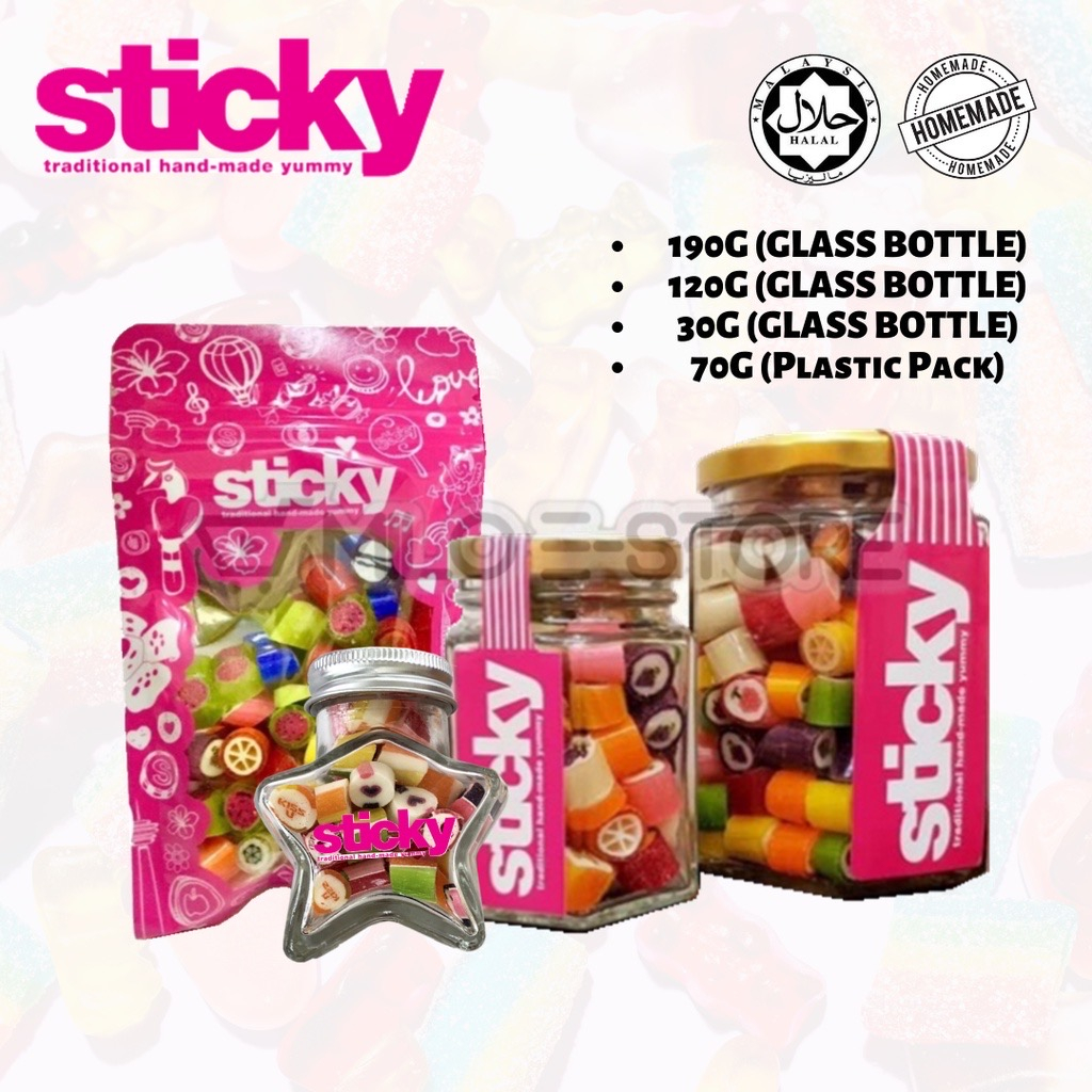 Stok Sedia Ada Sticky Candy Viral Halal Sticky Coklat Candy Handmade ...