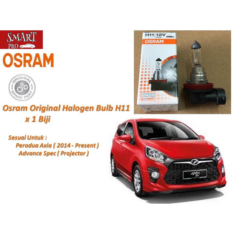 1 Biji x Mentol Lampu Osram Halogen Bulb H11 - Perodua Axia(2014 ...