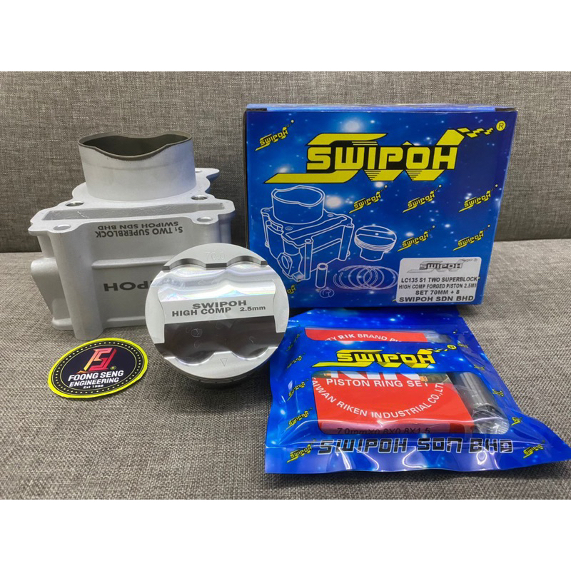 SWIPOH BLOCK LC135 / Y15 / NVX / Y16 SUPER CERAMIC LC 57mm 58 59 60mm ...