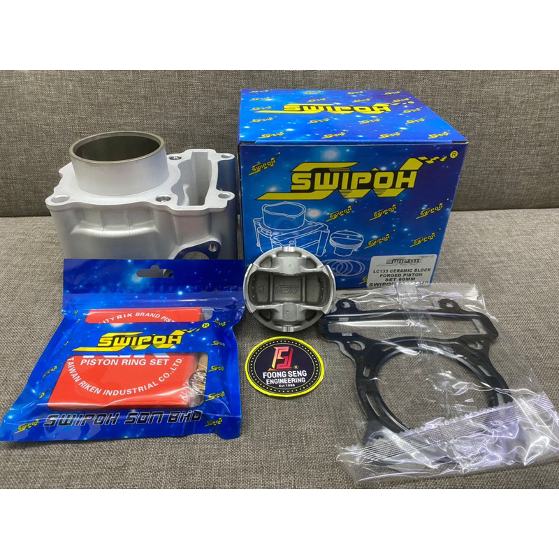SWIPOH BLOCK LC135 / Y15 / NVX / Y16 SUPER CERAMIC LC 57mm 58 59 60mm ...