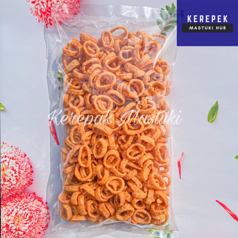 Keropok Ring cheese / kari / bawang putih Pelbagai Rasa [300gram ...