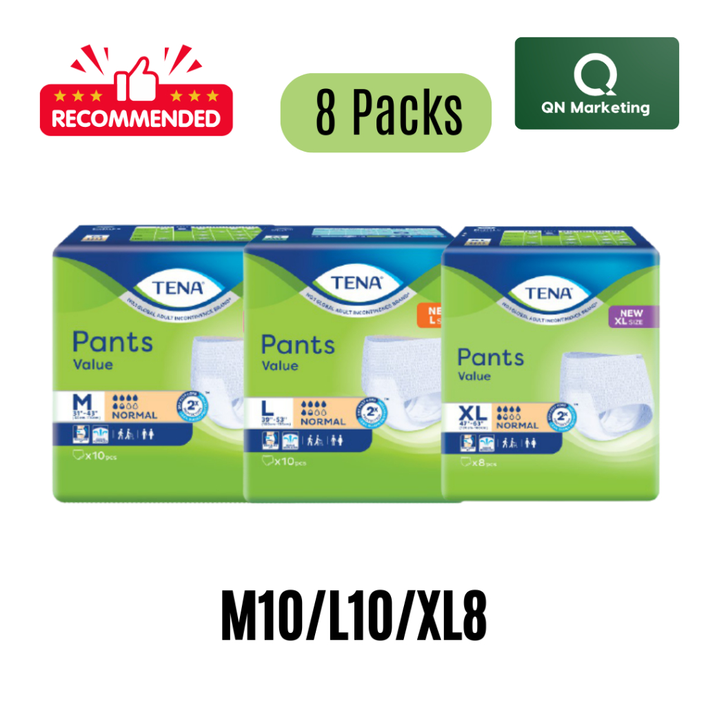 TENA Pants Adult Diapers Value M10s/L10s/XL8s - 6 packs | Shopee Malaysia