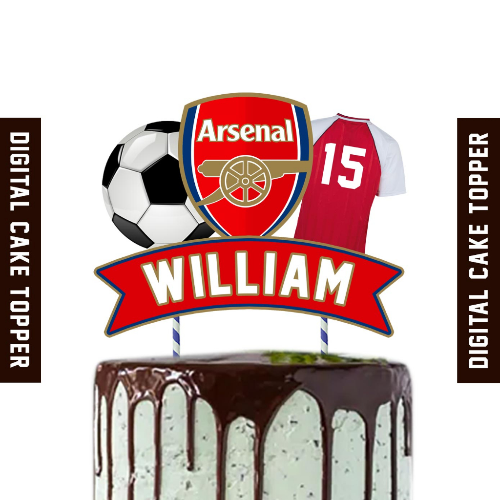 ARSENAL CAKE TOPPER BIRTHDAY | Shopee Malaysia