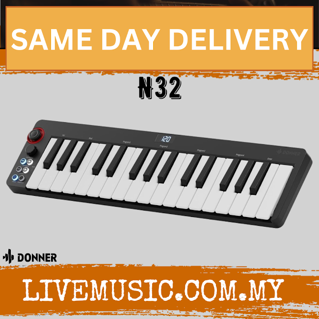 Donner N-32 32-Key MIDI Keyboard Controller Sequencer ( N 32 / N32 ...