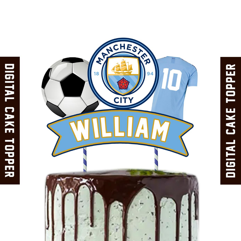 MANCHESTER CITY CAKE TOPPER BIRTHDAY | Shopee Malaysia