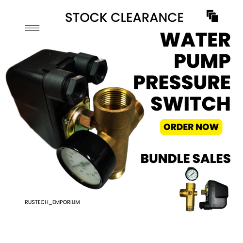 STOCK CLEARANCE!!! Water Pump Pressure Switch [Adjustable] + Brass 5 ...