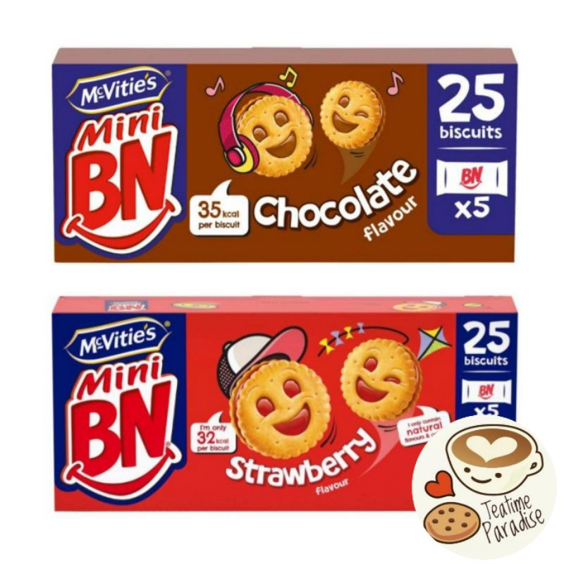 McVitie's Mini BN Smile Biscuits 175g (Strawberry / Chocolate) | Shopee ...