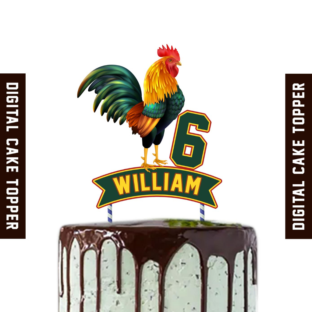 ROOSTER CAKE TOPPER BIRTHDAY | Shopee Malaysia