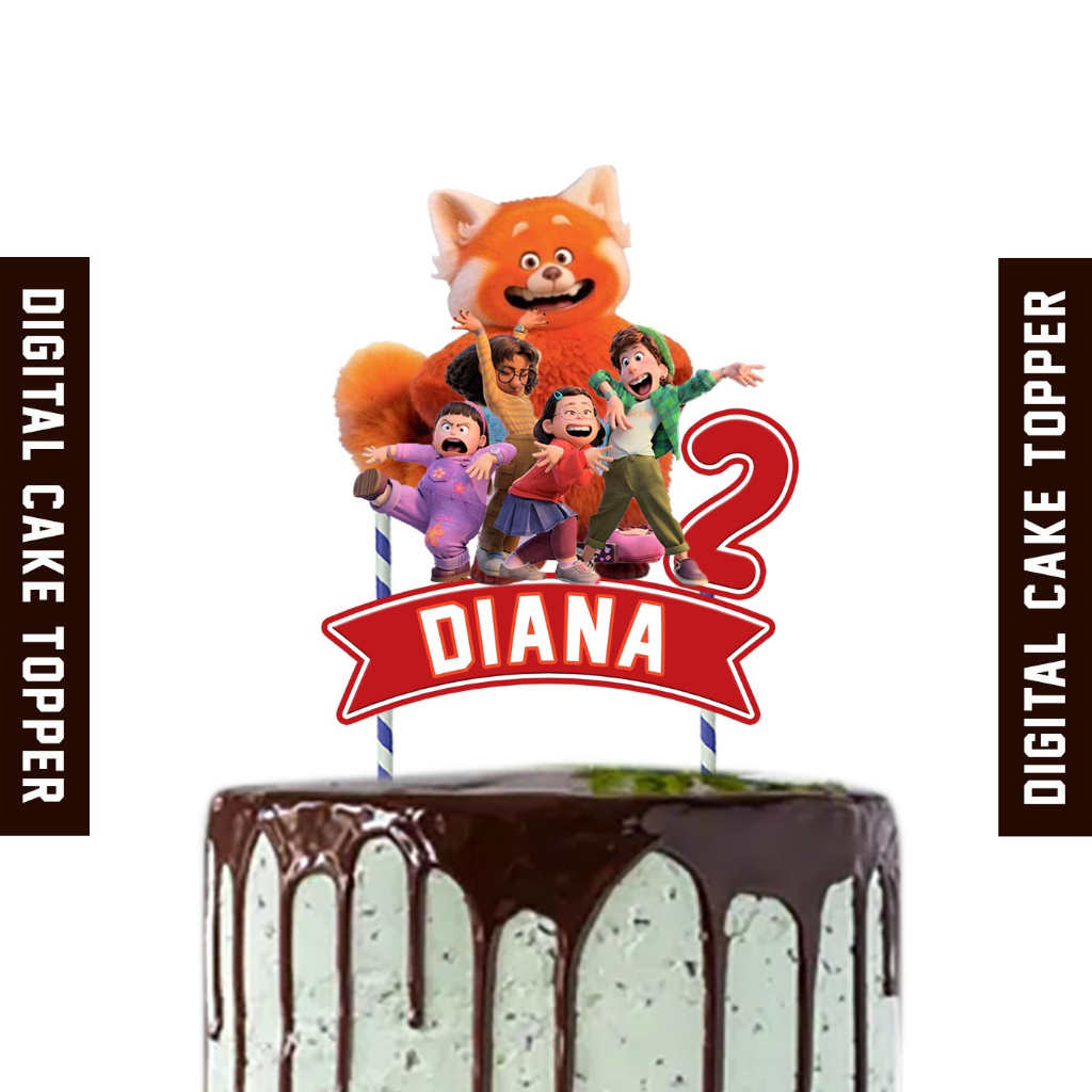 TURNING RED CAKE TOPPER BIRTHDAY | Shopee Malaysia