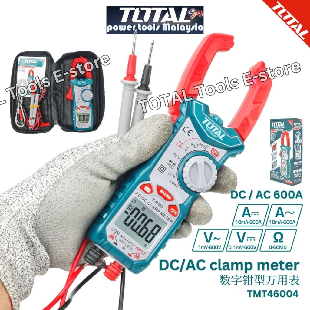 TOTAL AC/DC clamp meter [ DC 60A/600A AC Voltage 600V ] 数字钳型万用表 ...