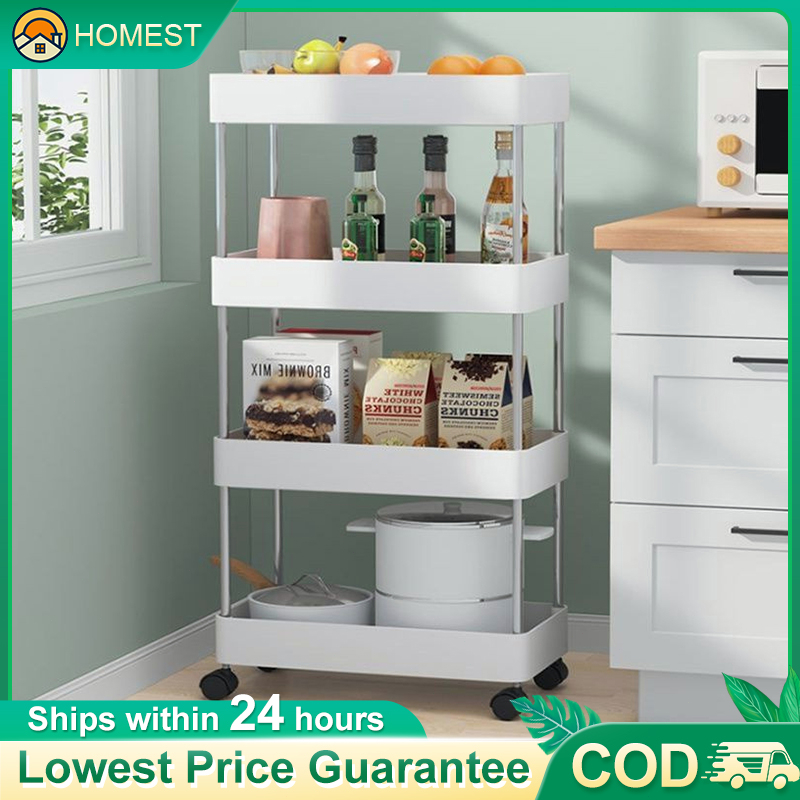 Multifunction Kitchen Storage Shelf Fruit Basket Rak Dapur Roller ...