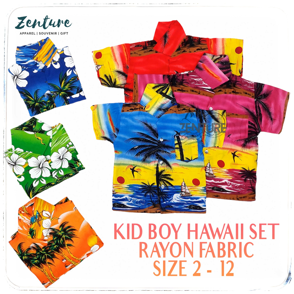 Zenture Baby Kid Boy Hawaii Set Summer Beach Clothes Set Beach Collection | Shopee Malaysia