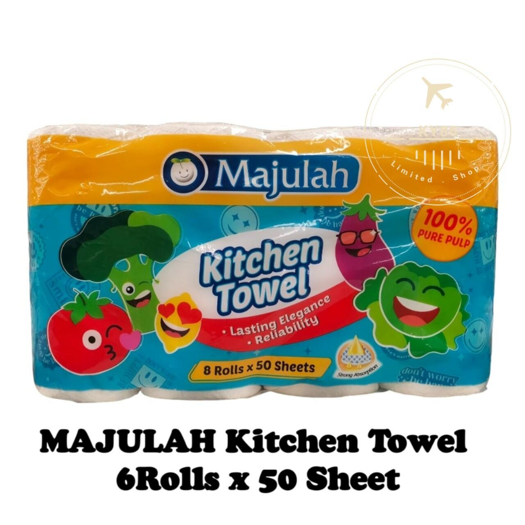 MAJULAH Kitchen Towel - 8 Rolls x 50 Sheets | Shopee Malaysia