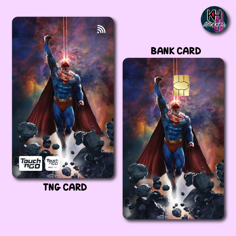 SUPERMAN - TOUCH N GO CARD / ATM CARD STICKER COVER, TNG CARD, BANK ...