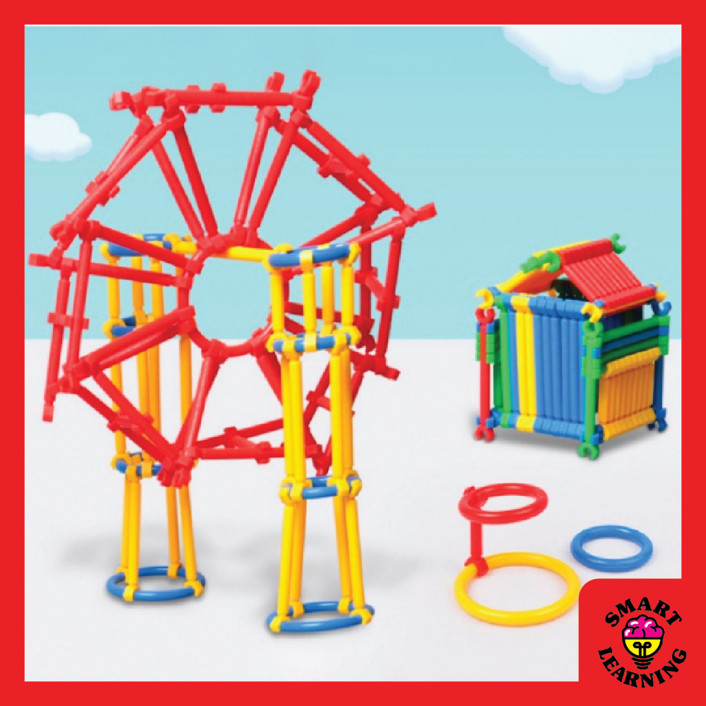 🔥READY STOCK🔥 PLASTIC STICKS KID CONSTRUCTION BLOCK CONNECTION ...