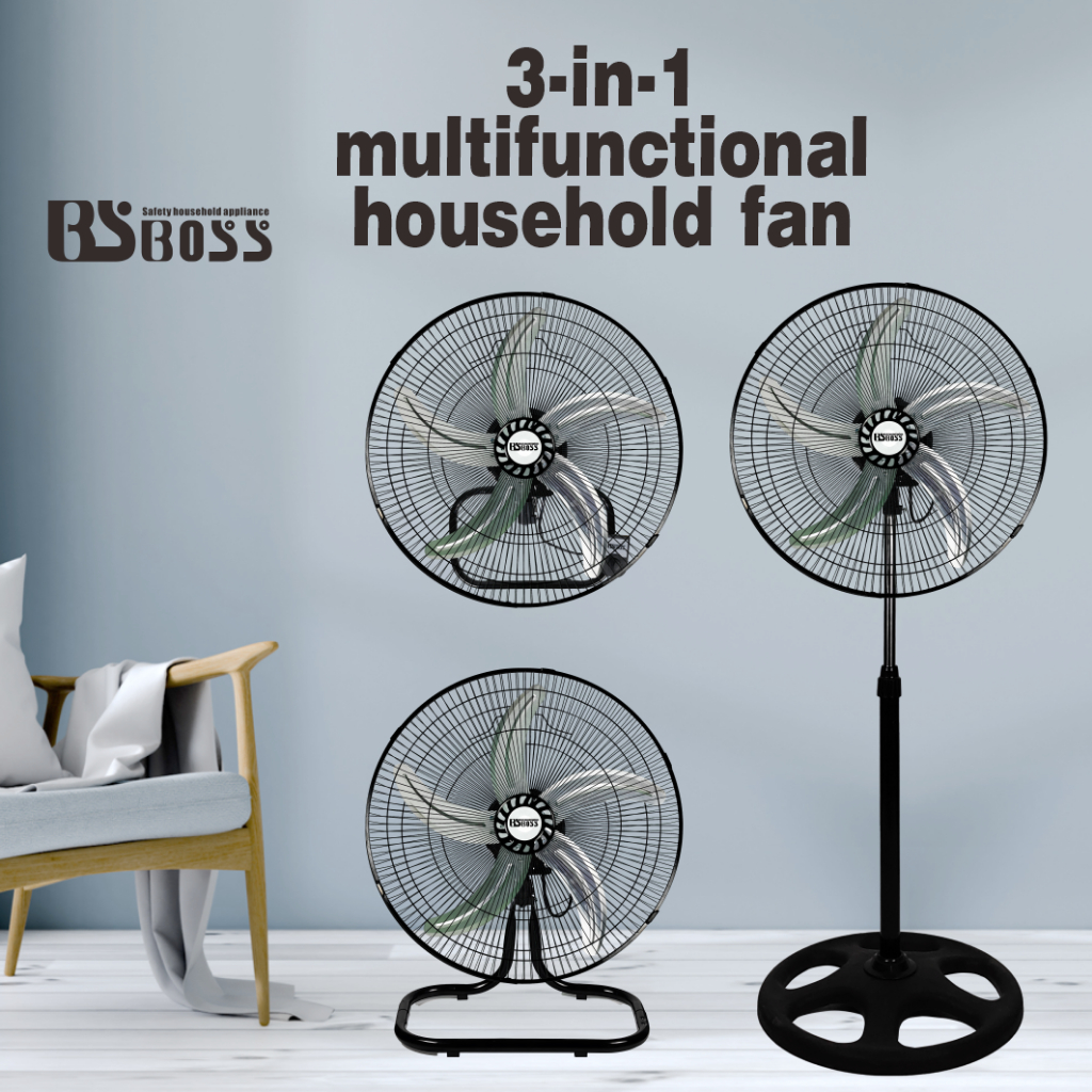 BSBOSS Industrial Floor Fan For Living Room, Dining Hall & Kitchen (12 ...