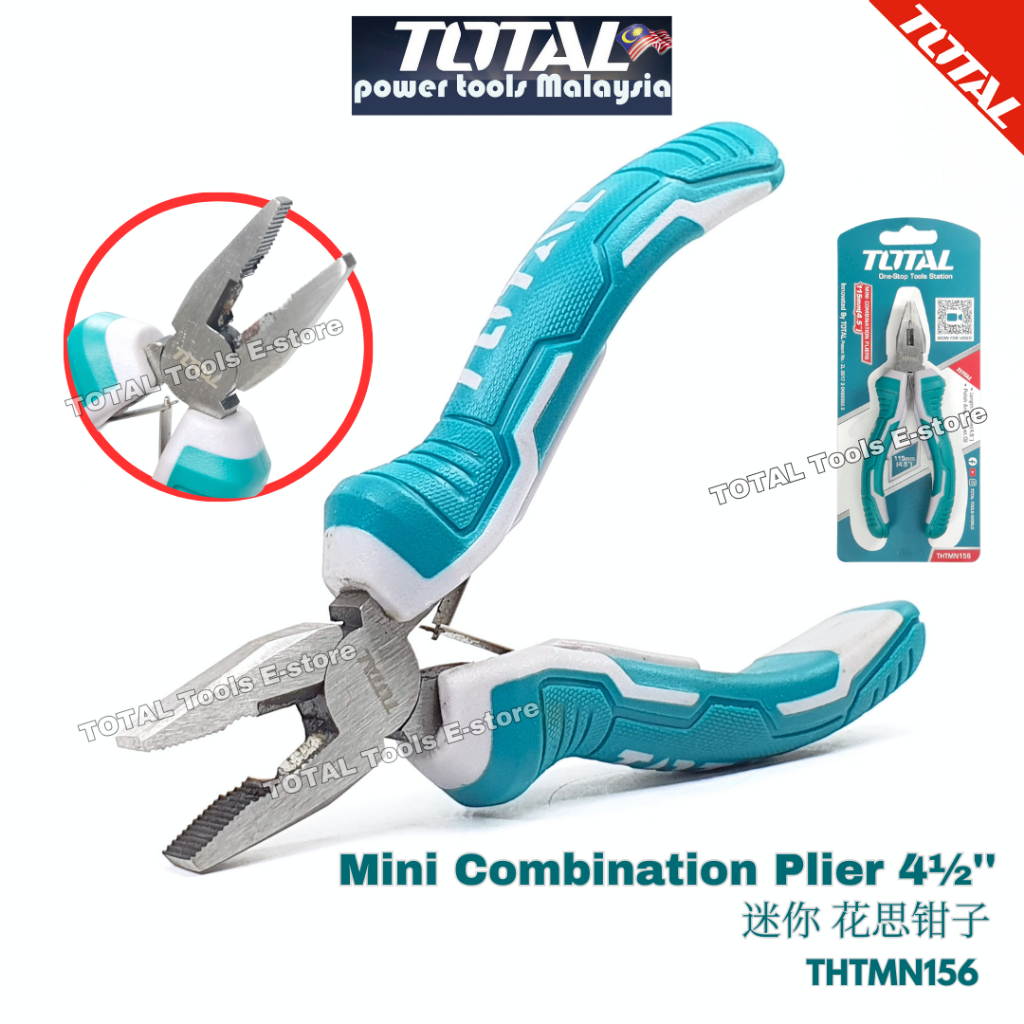 TOTAL Mini Combination Plier 4½'' 迷你花思钳子 - THTMN156 | Shopee Malaysia