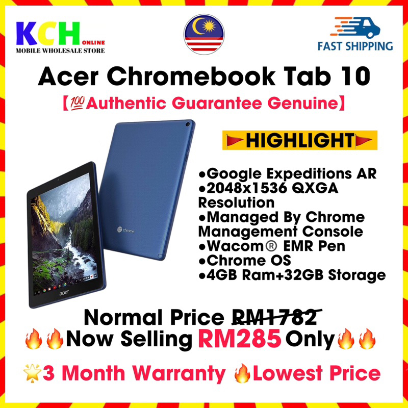 [🔥LOWEST PRICE🔥] ACER/ASUS/LENOVO CHROMEBOOK TAB 10 S-PEN Chrome OS ...